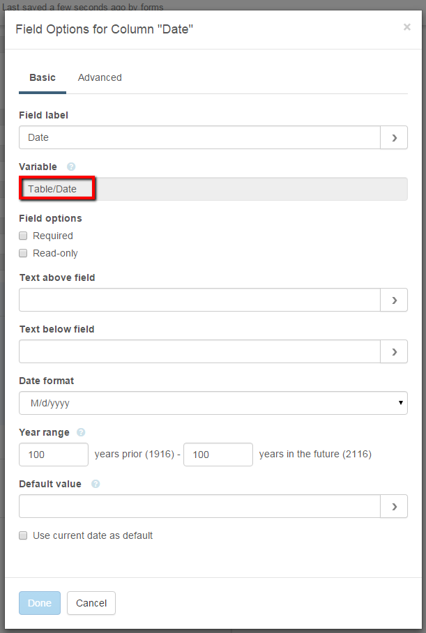 Table Data Date Field Not Transferring To Same Table In Different Form Forms 9 Laserfiche