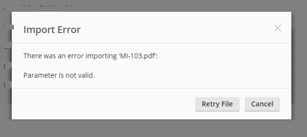 Error importing PDF into repository? - Laserfiche Answers Error importing PDF into repository? - Laserfiche Answers