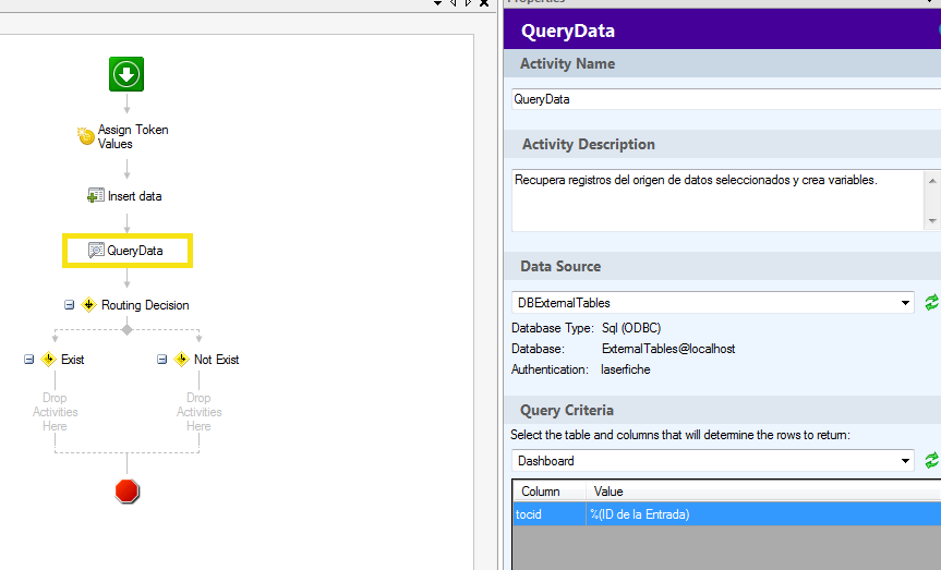 Any Idea Of How To Search For A Record In Ms Sql Database Based On A Token Value Laserfiche