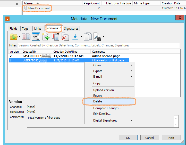 Feature Request Ability To Overwrite Existing Version Laserfiche Answers