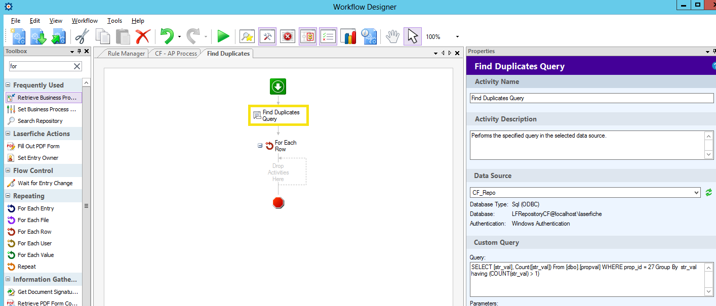 Workflow to show duplicate values in a field - Laserfiche Answers Workflow to show duplicate values in a field - Laserfiche Answers