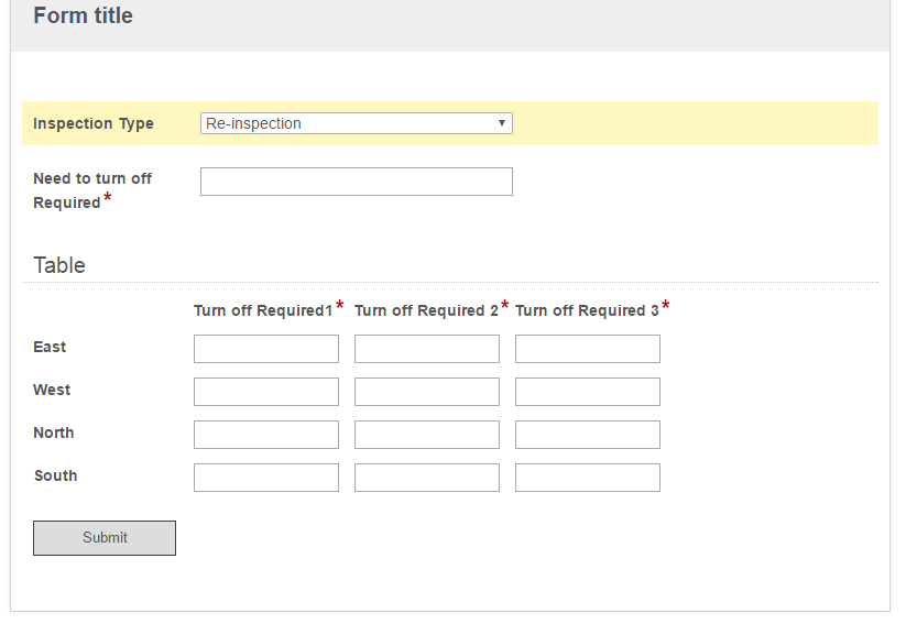 How To Set Required Fields Based On Drop Down Selection Single Row And Table Laserfiche Answers