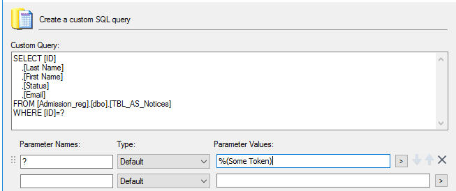 Custom Query How To Set Parameter Values To Create Tokens Laserfiche Answers