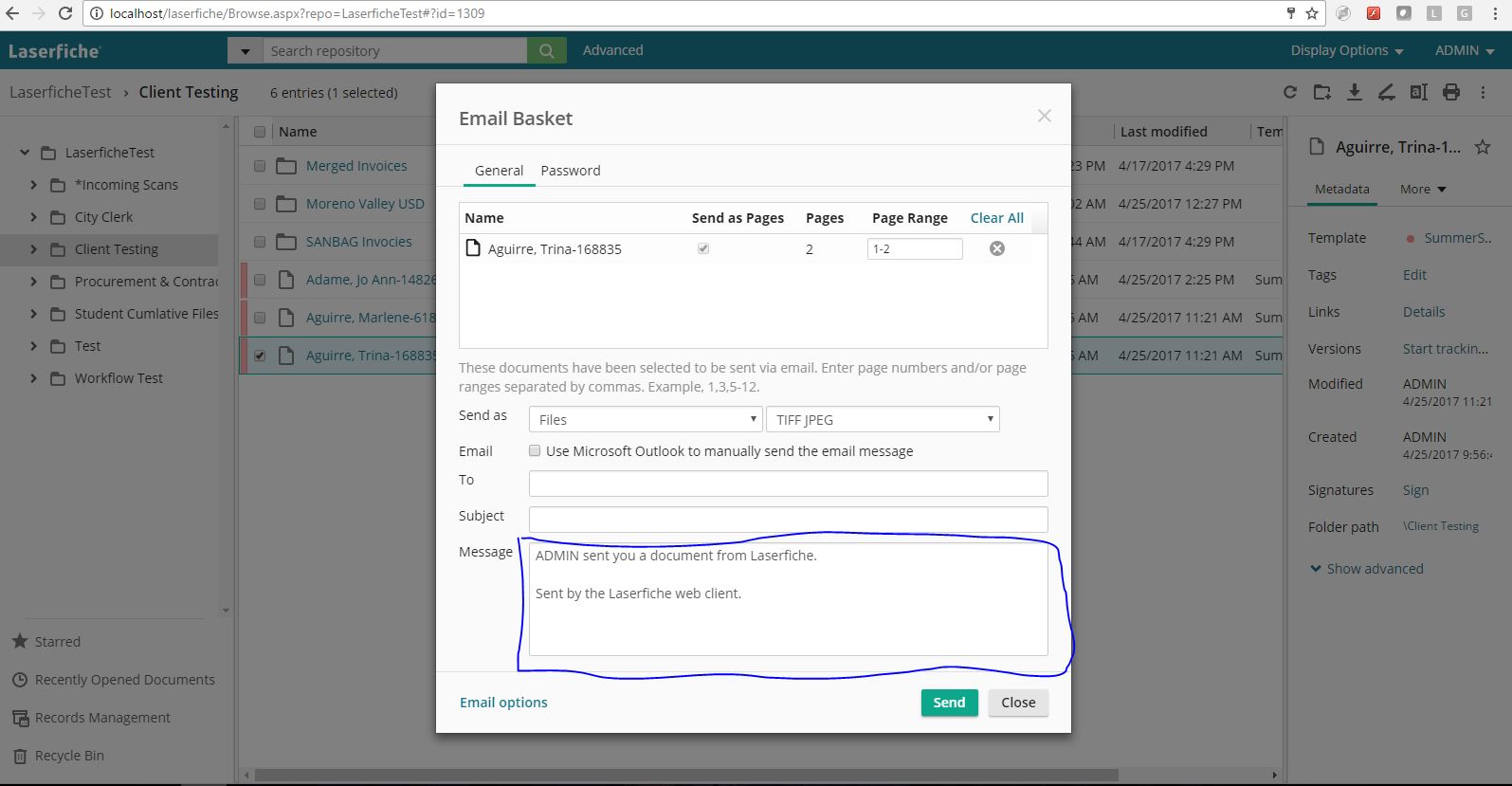 Customize Email Basket's Body in Web Access - Laserfiche Answers Customize Email Basket's Body in Web Access - Laserfiche Answers