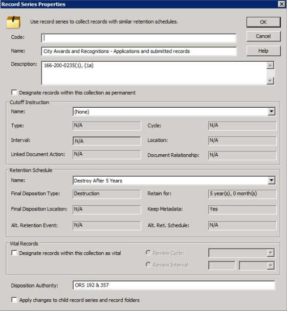 Workflow Doesnt Support Some Special Characters In Record Series Name Laserfiche Answers