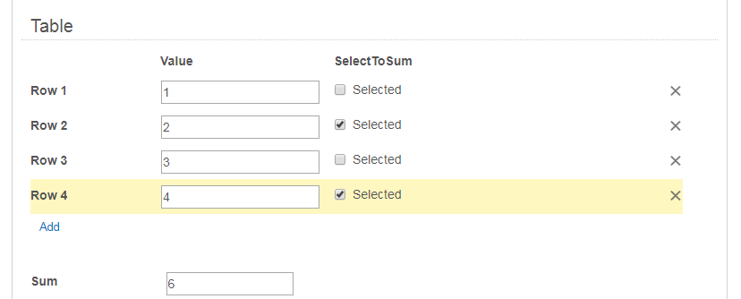 Select Fields From Table And Add Only The Selected Values In Laserfiche Forms Laserfiche Answers