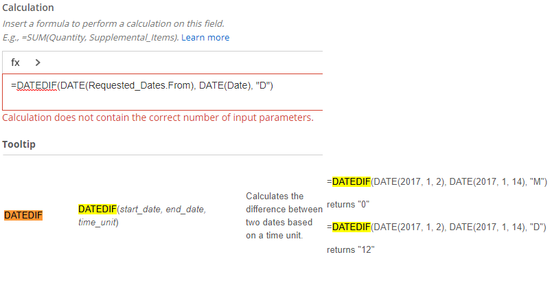 Forms Datedif Wrong Number Of Input Paramters Laserfiche Answers