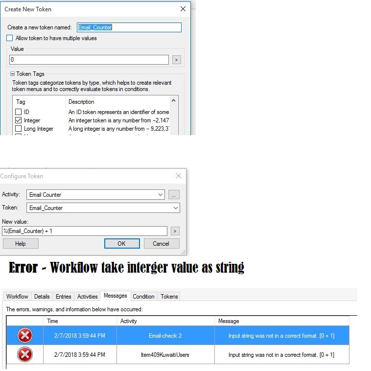 Workflow Assign Token Value Not Accepting Integer Values Laserfiche Answers