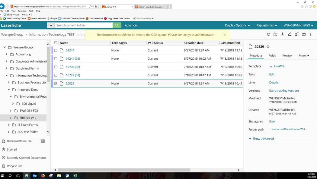 Error when Generating Text - Laserfiche Answers Error when Generating Text - Laserfiche Answers