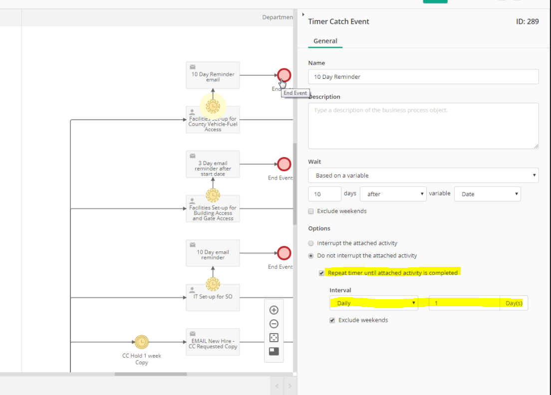 Feature Request Timer Catch Event Repeat Timer Daily Interval Time Laserfiche Answers