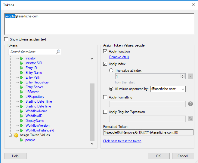 Append String To Make Email Address To The Each Values Of Multivalue Field