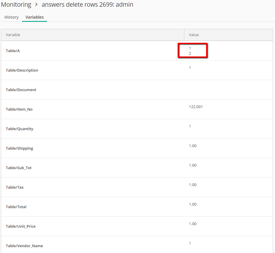 Deleted Rows In Table In Form 1 Showing On The Table On Form 2 Laserfiche Answers
