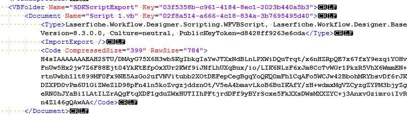 Decodingdecompressing Script Contents In A Workflow Import File Wfi Laserfiche Answers