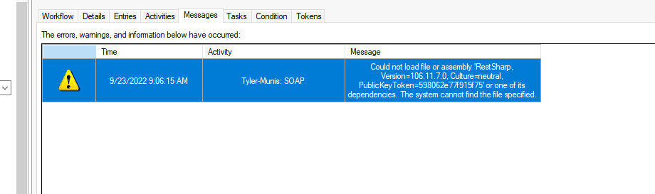 C Script Runs In Editor But Fails With Error Could Not Load File Or Assembly When Workflow Is 