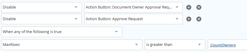 Disable Action Button If Field Values In A Row Do Not Match Laserfiche Answers