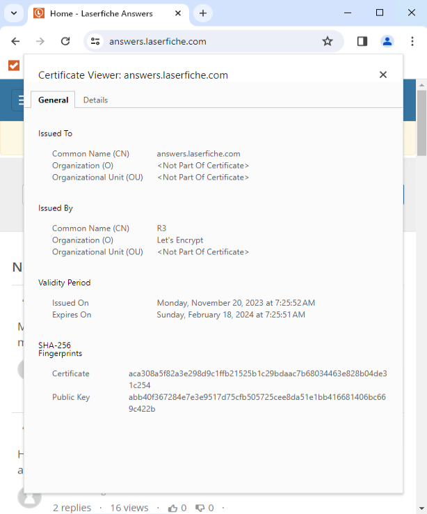 Is Not Secure Laserfiche Answers