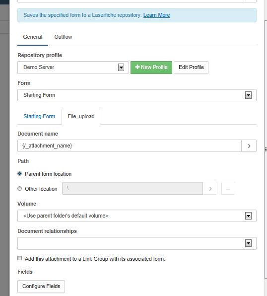 When Creating A Service Tasks On Forms And Enabling The File Upload Option When Saving On