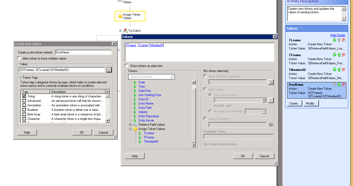 How Do I Concatenate Multiple Retrieved Field Values Into A Single String Token Laserfiche Answers