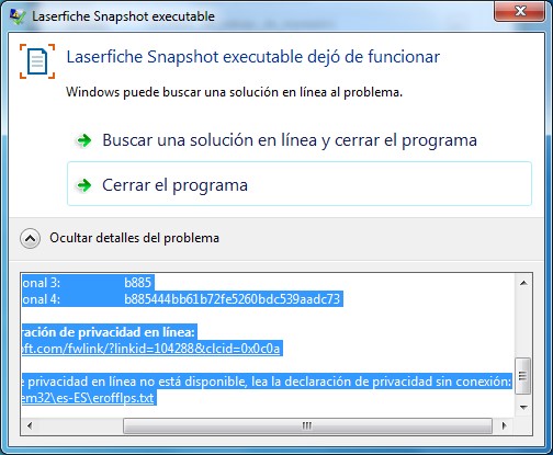 APPCRASH - SNAPSHOT - Laserfiche Answers APPCRASH - SNAPSHOT - Laserfiche Answers