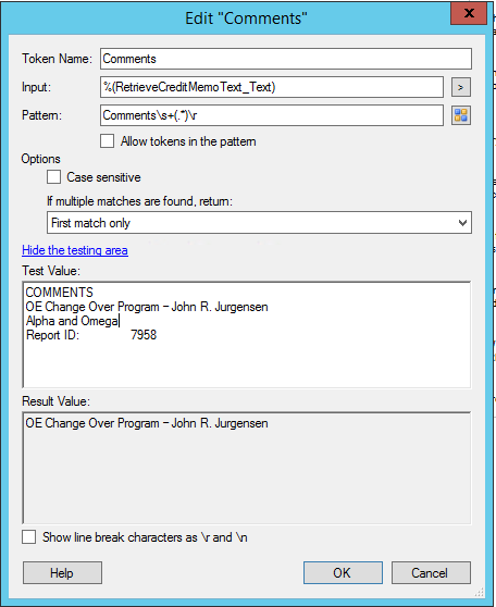 Problem With Grabbing Multiple Lines In Workflow Pattern Matching Laserfiche Answers