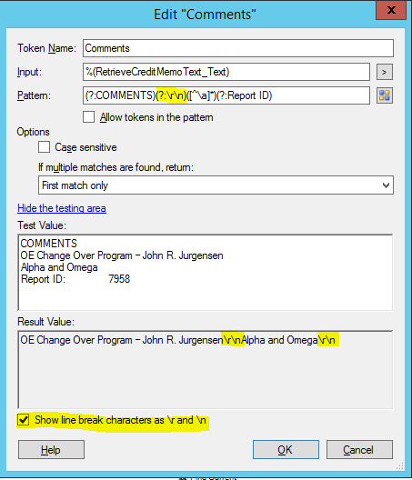 Problem With Grabbing Multiple Lines In Workflow Pattern Matching Laserfiche Answers