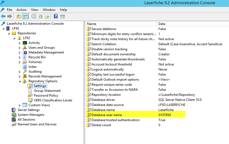 Database Authentication For Laserfiche Laserfiche Answers